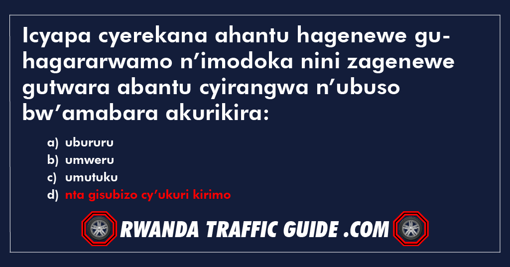 Icyapa cyerekana ahantu hagenewe guhagararwamo n’imodoka nini zagenewe ...
