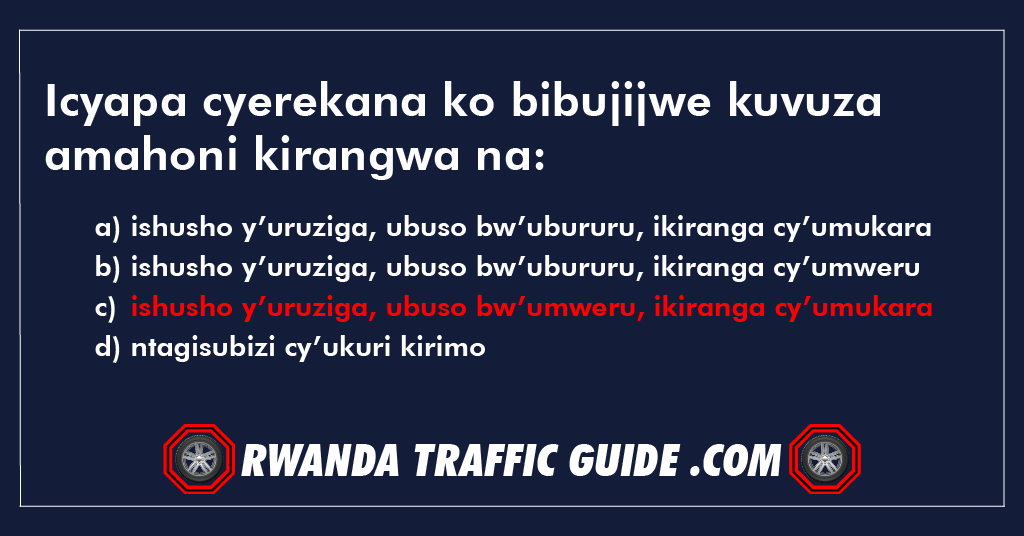 Icyapa cyerekana ko bibujijwe kuvuza amahoni kirangwa na: | Rwanda ...