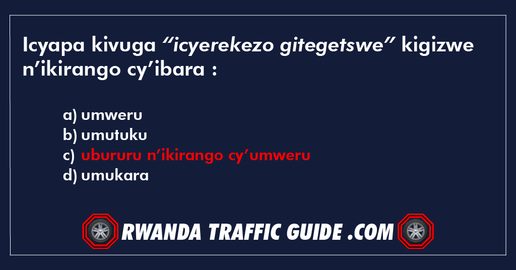 Icyapa kivuga “icyerekezo gitegetswe”kigizwe n’ikirango cy’ibara ...