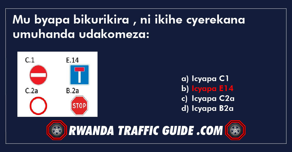 Mu byapa bikurikira , ni ikihe cyerekana umuhanda udakomeza: | Rwanda ...